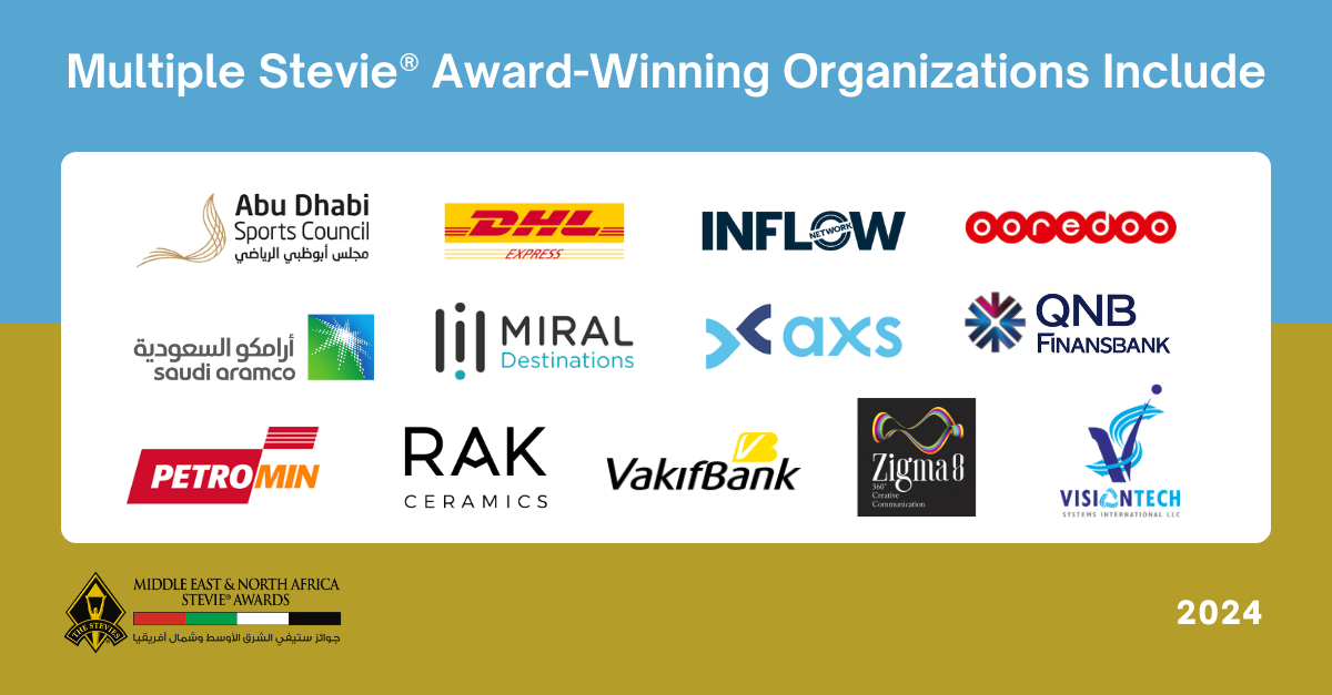 Winners in the 2024 Middle East & North Africa Stevie® Awards Announced